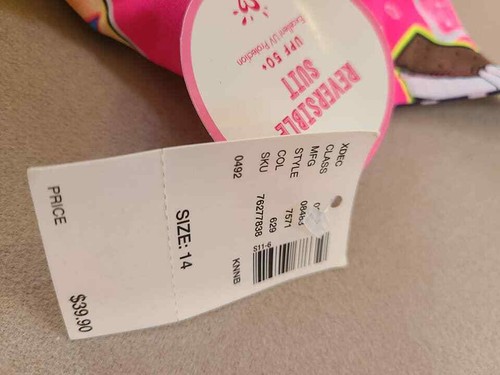 NWT JUSTICE REVERSIBLE STICKER & STRIPER BIKINI GIRLS SIZE 14 | eBay