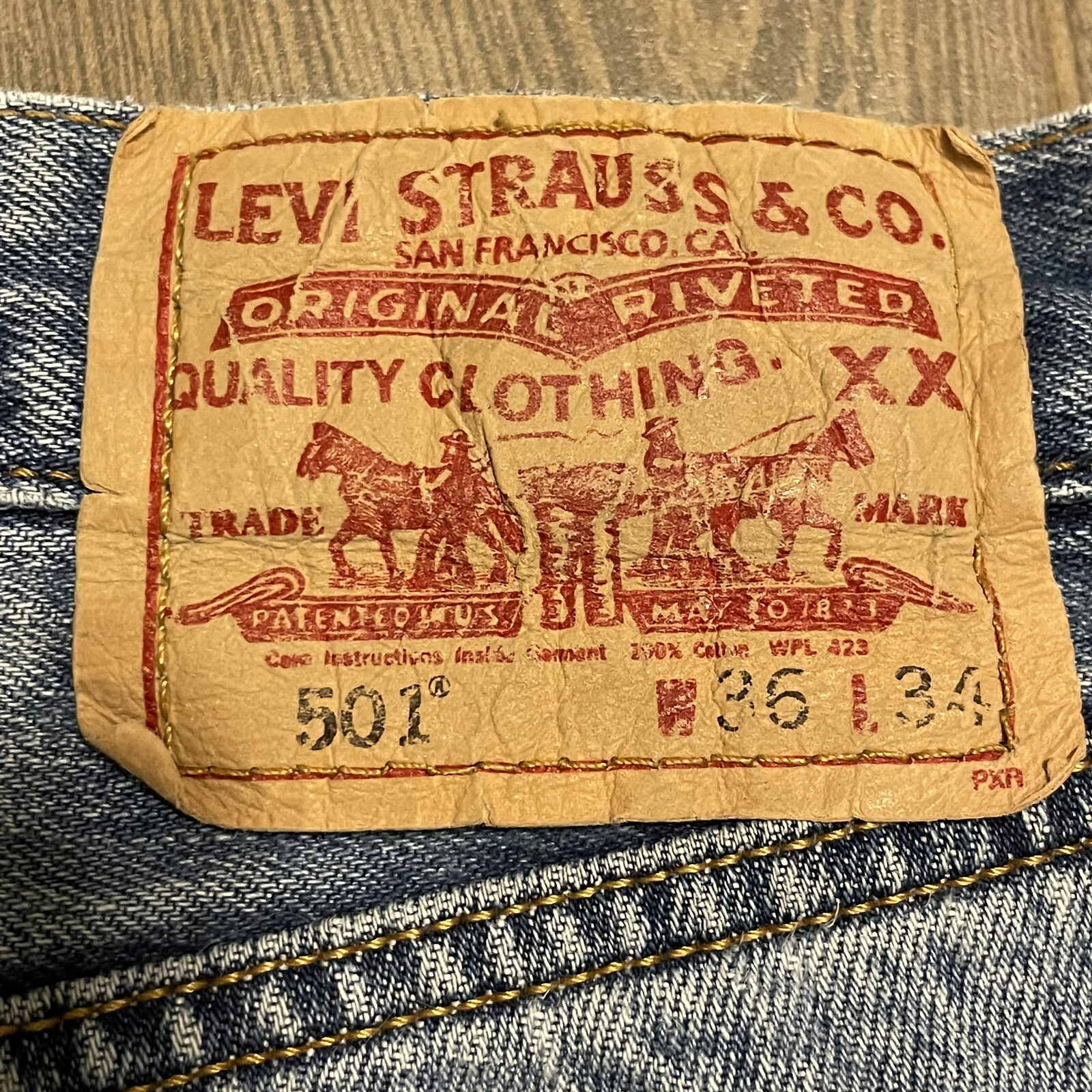 Levi’s 501 XX Jeans Original Fit Straight Mens 36x34 … - Gem