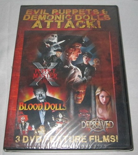Evil Puppets Demonic Dolls Attack (DVD, 2013, 3-Disc Set) ... sealed ...