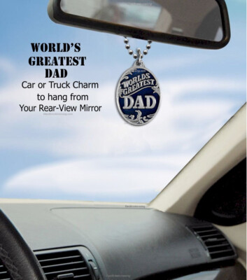 WORLD'S GREATEST DAD Stainless Steel Car Truck Charm Collectible Gift ...