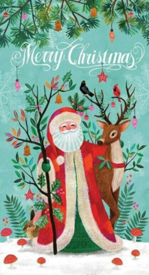 Colorful Fun Santa PANEL from Miriam Bos for Dear Stella "Rebel w/o a ...