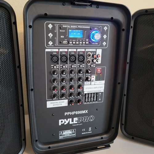 Pyle PPHP898MX Bluetooth PA Speaker & Amplifier Mixer System, 8-Ch ...