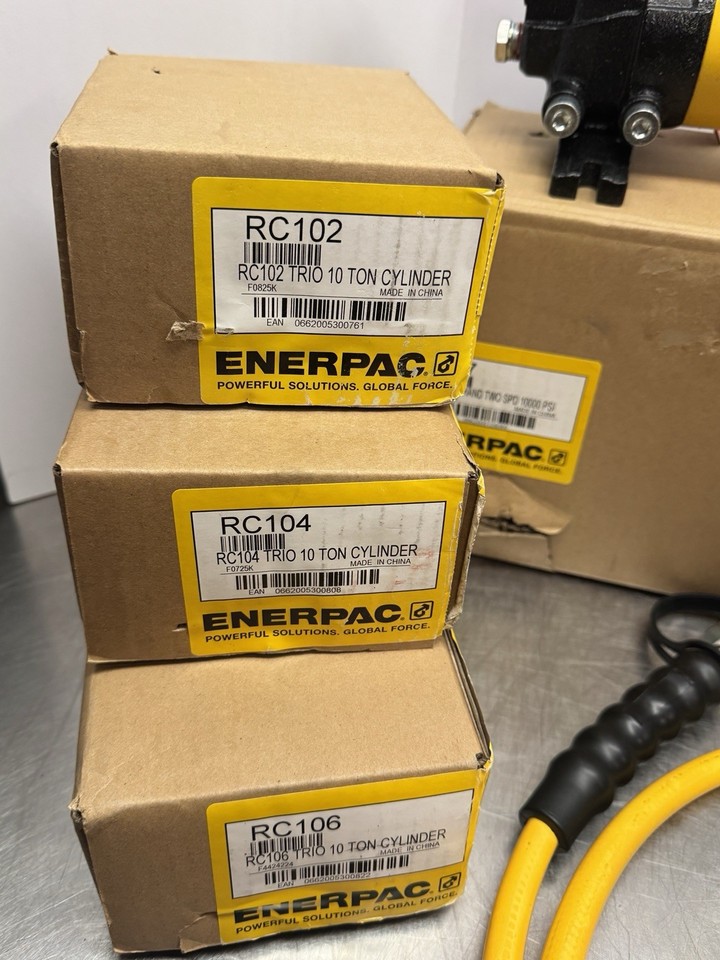 Enerpac 10 Ton Set RC102, RC104, RC106, P77 Pump 10,000 Hydraulic ...
