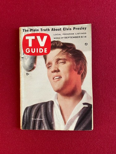 1956, Elvis Presley, "TV Guide" (No Label) Scarce (1st Cover) Vintage ...