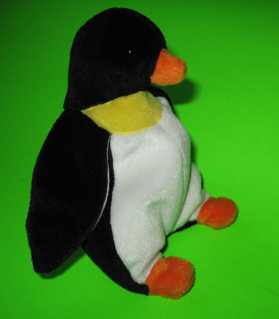 Waddle Ty Beanie Baby Penguin MWMT 4th gen Fareham PVC Birthday 12 19 ...