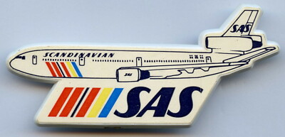 Scandinavian Airlines System SAS Vintage Plastic Pin Badge !! | eBay