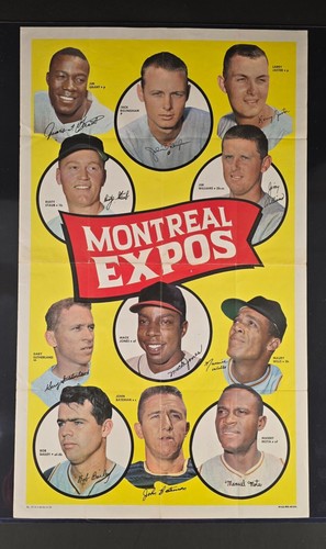 1969 Topps 10 Montreal Expos Team Poster 12x20 EX+ Mota Wills Staub | eBay