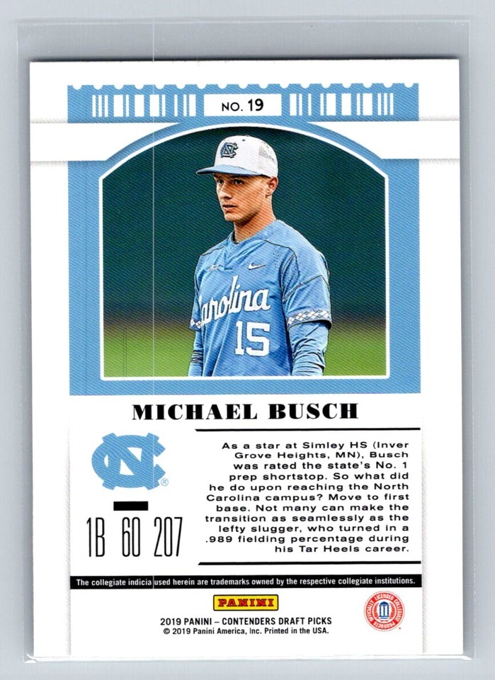 2019 Panini Contenders Draft Picks Collegiate School Colors Michael ...