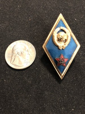 Old USSR military academy graduation badge Romb | eBay