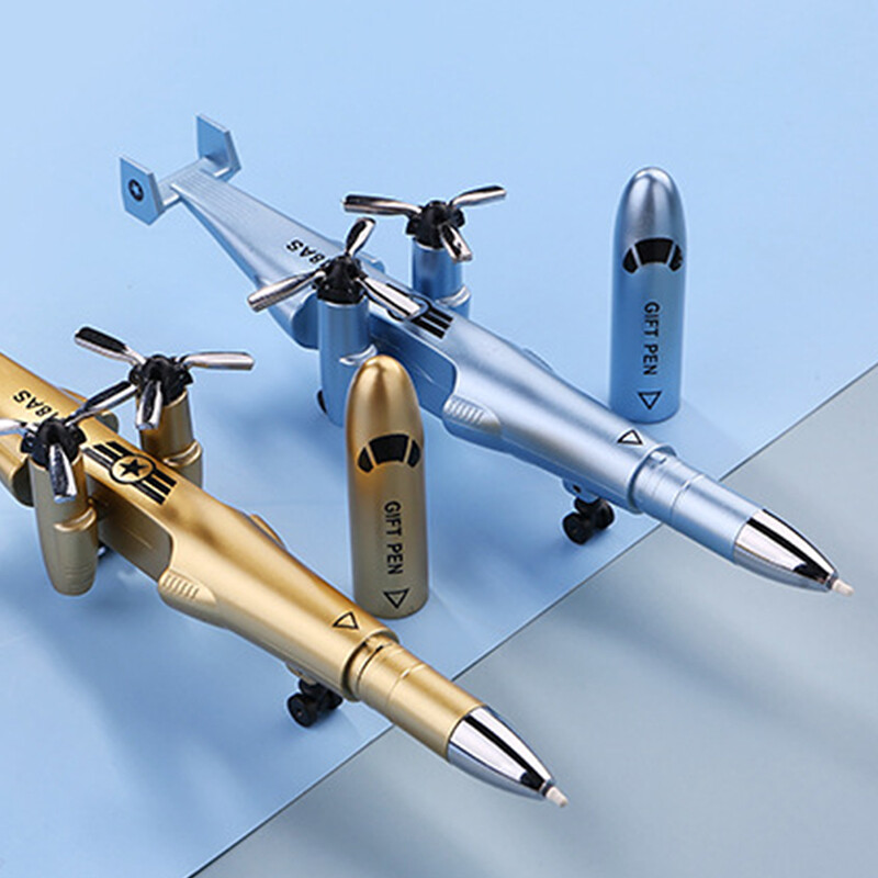 Creative Helicopter Airplane Shape Gel Pen Student Writing Office Suppl ...