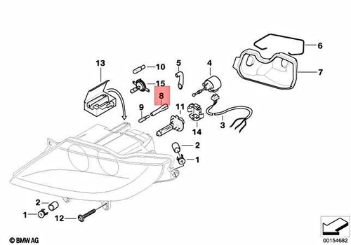 Genuine BMW E85 E86 Coupe Bulb Socket Turn Corner Light OEM 63127158748 ...