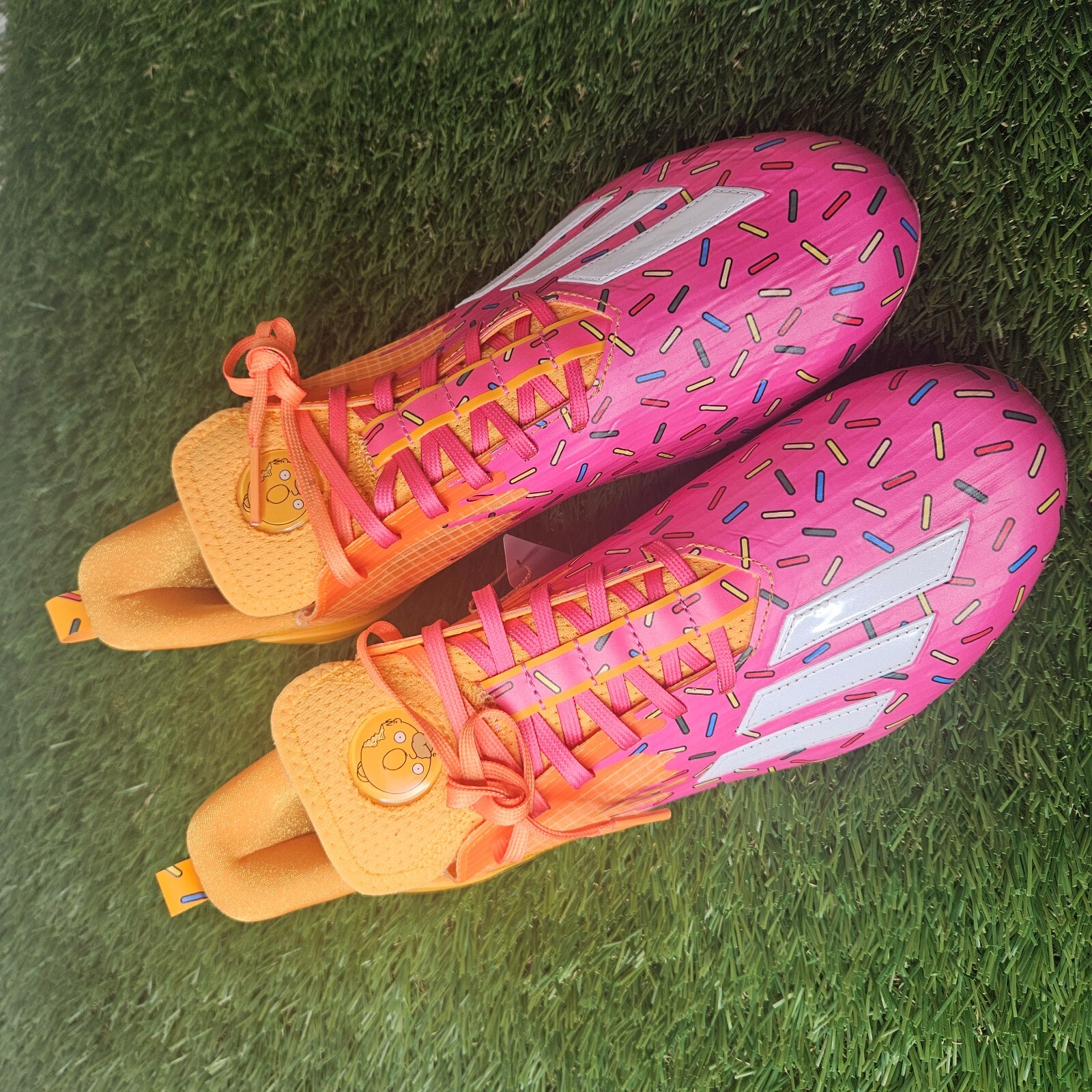 Adidas Adizero Football Cleats Simpsons Donut New Mens Sizes 9.5-12.5 ...