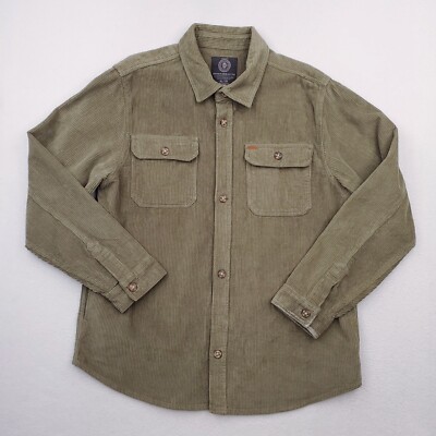 Buffalo David Bitton Jacket Mens Extra Large Green Corduroy Shacket ...