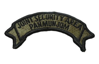 US ARMY JOINT SECURITY AREA (JSA) PANMUNJOM SCROLL TAB PATCH KOREAN DMZ ...
