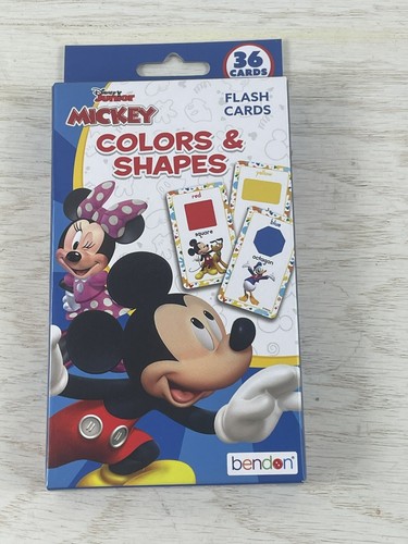 Disney Mickey Mouse Flash Card Colors And Shapes New | eBay