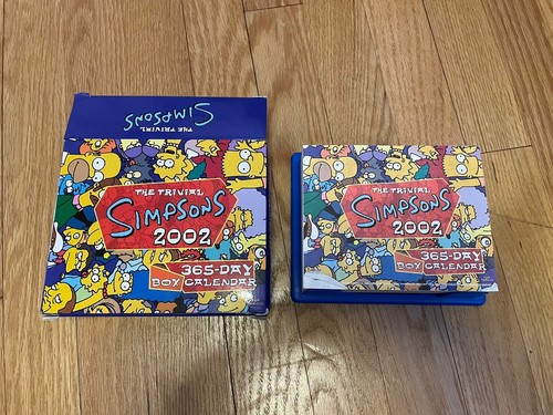 THE TRIVIAL SIMPSONS 2002 365-DAY BOX CALENDAR New/Unused | eBay