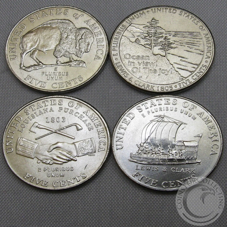 Nickels And MO Quarter Commemorating Louisiana Purchase And, 59% OFF