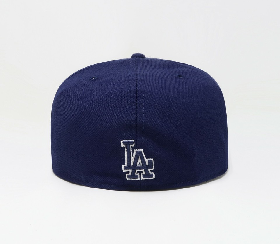 New Era 59Fifty Men Women Hat Los Angeles Dodgers Script Dark Blue ...