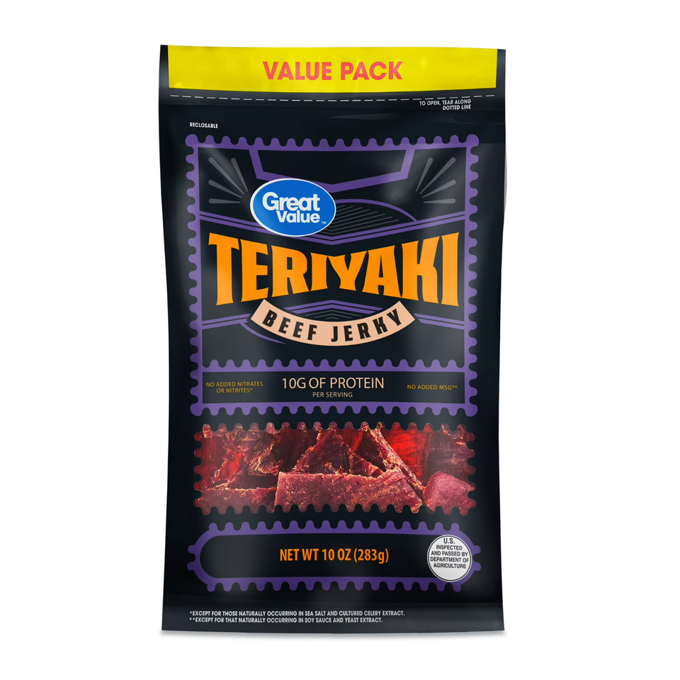 (PACK OF 2) Great Value Teriyaki Beef Jerky Value Pack, 10 oz | eBay