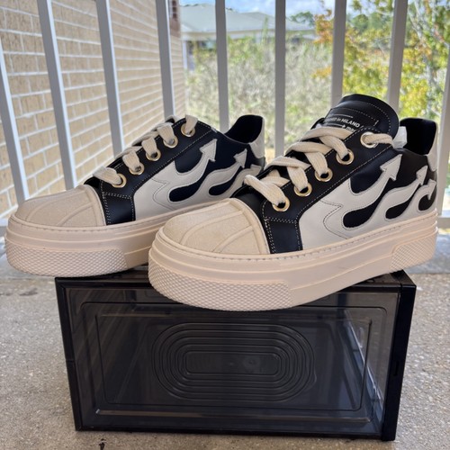 Christian Zerotre CR03 Flame Shoes Black White Leather Mens Size EU 44 ...