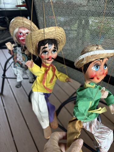 Mexican String Puppets Marionettes Titere Folk Art Mexico Handmade Play ...