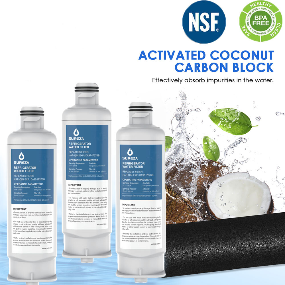Water Filter for Samsung DA97-17376B/HAF-QINS/EXP Fits SRF7500BB ...