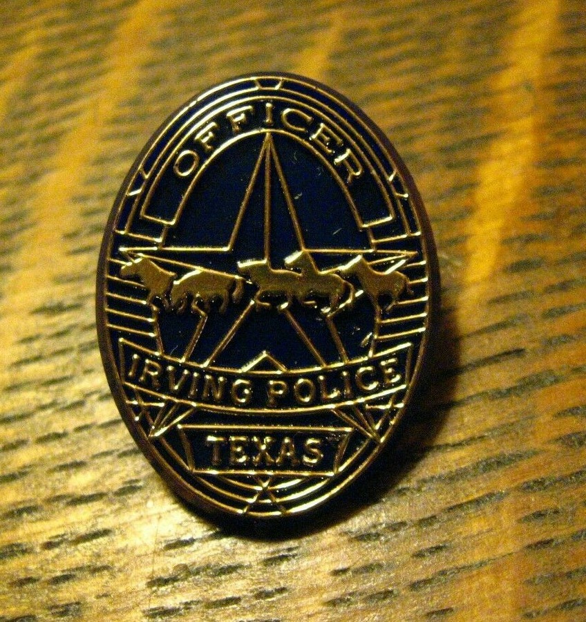 Irving TX Police Department Mini Badge - Vintage Texas Junior Officer ...
