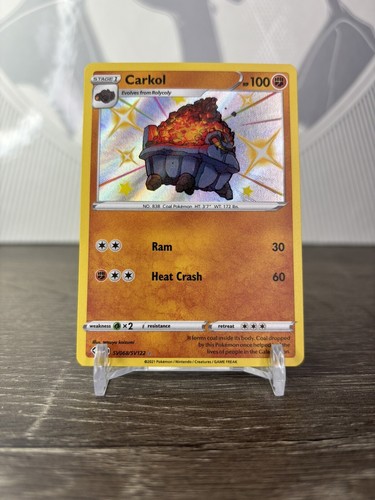 Pokémon TCG Carkol SV068/SV122 Shining Fates Ultra Rare Shiny Holo NM/M ...