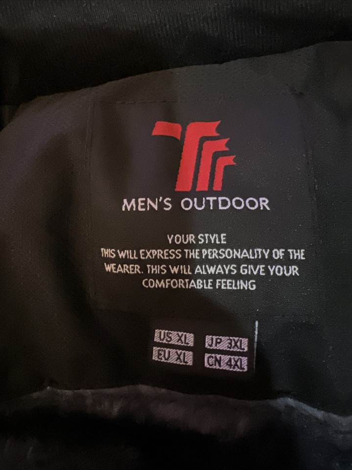 Mens Jacket Trr Outdoor Winter Coat Snow Ski Sz XL Fleece Lined Parka ...