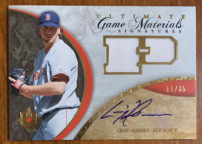 Craig HANSEN 2006 Ultimate Collection Game Materials Relic AUTO #UGM-HC ...