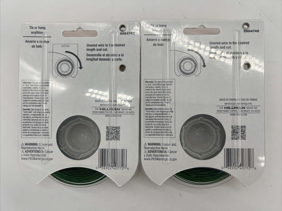 New OOK 24 Gauge Green Twist Wire 2lb 100ft 9984746 Christmas ...