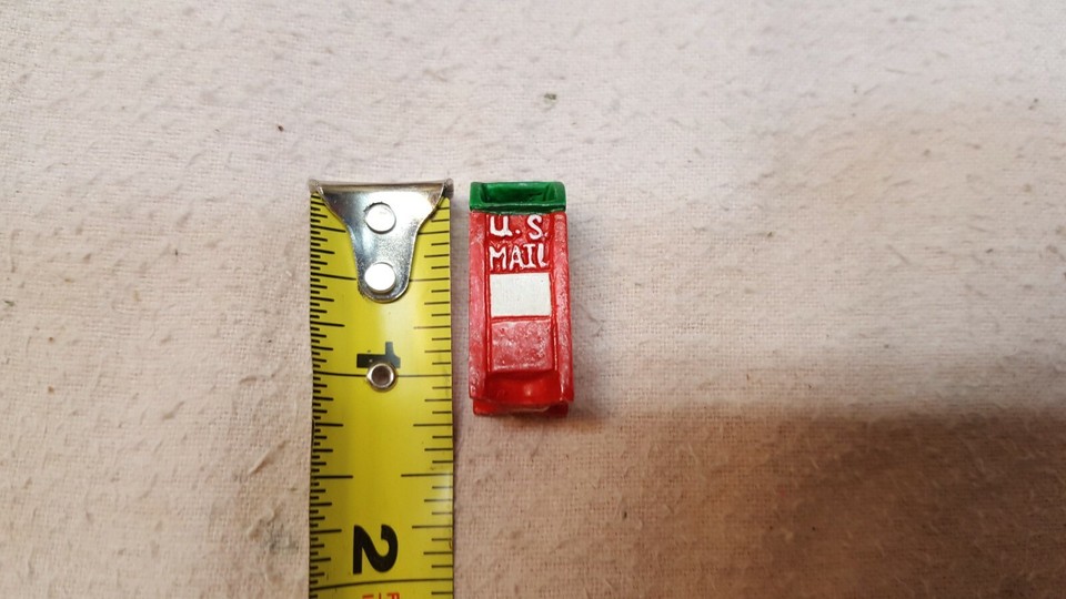 Hobby Model Train HO Scale 1" Tall Wood Wooden Mail Box Mailbox Green ...