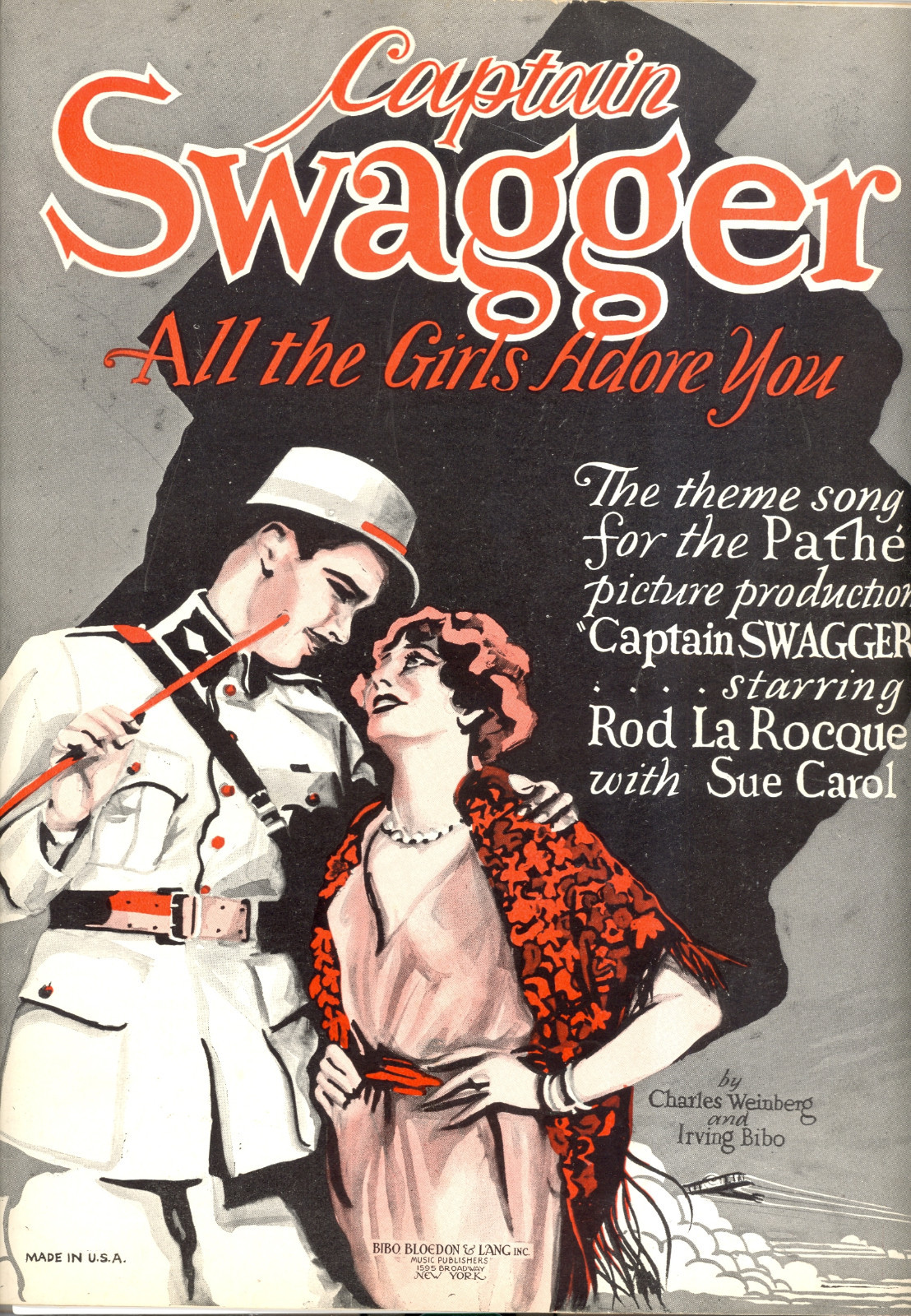 CAPTAIN SWAGGER Sheet Music "Captain Swagger" Rod LaRocque Sue Carol | eBay