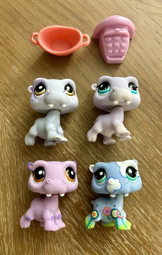 Littlest Pet Shop LPS Authentic Hippo Lot #986 #1449 #1850 #2043 | eBay