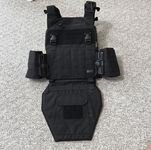Prime Armor Warrior 3.0 Plate Carrier LARGE Vest Black NIJ IIIA Groin ...