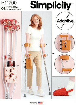 Simplicity R11700 Crutch Covers, Handgrips, Bags & Toe Covers OSZ UNCUT ...