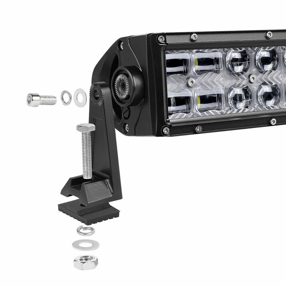 Universal Side Mounting Bracket LED Light Bar Kit Rubber Pad | 2Pcs ...