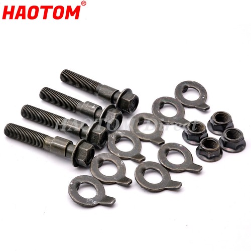 4pcs FRONT CAMBER ALIGNMENT 16MM ADJUSTABLE CAM BOLTS KIT For Kia Mazda ...