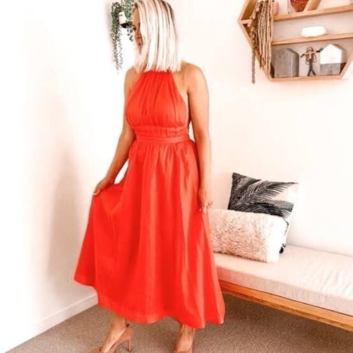 ️ Zimmermann Shelly Halter Bow Dress Size 0P ️ - Gem