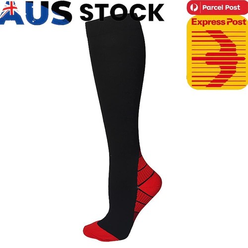 1pair Compression Stocking Nylon Gradient Rugby Sock Breathable Fitness ...
