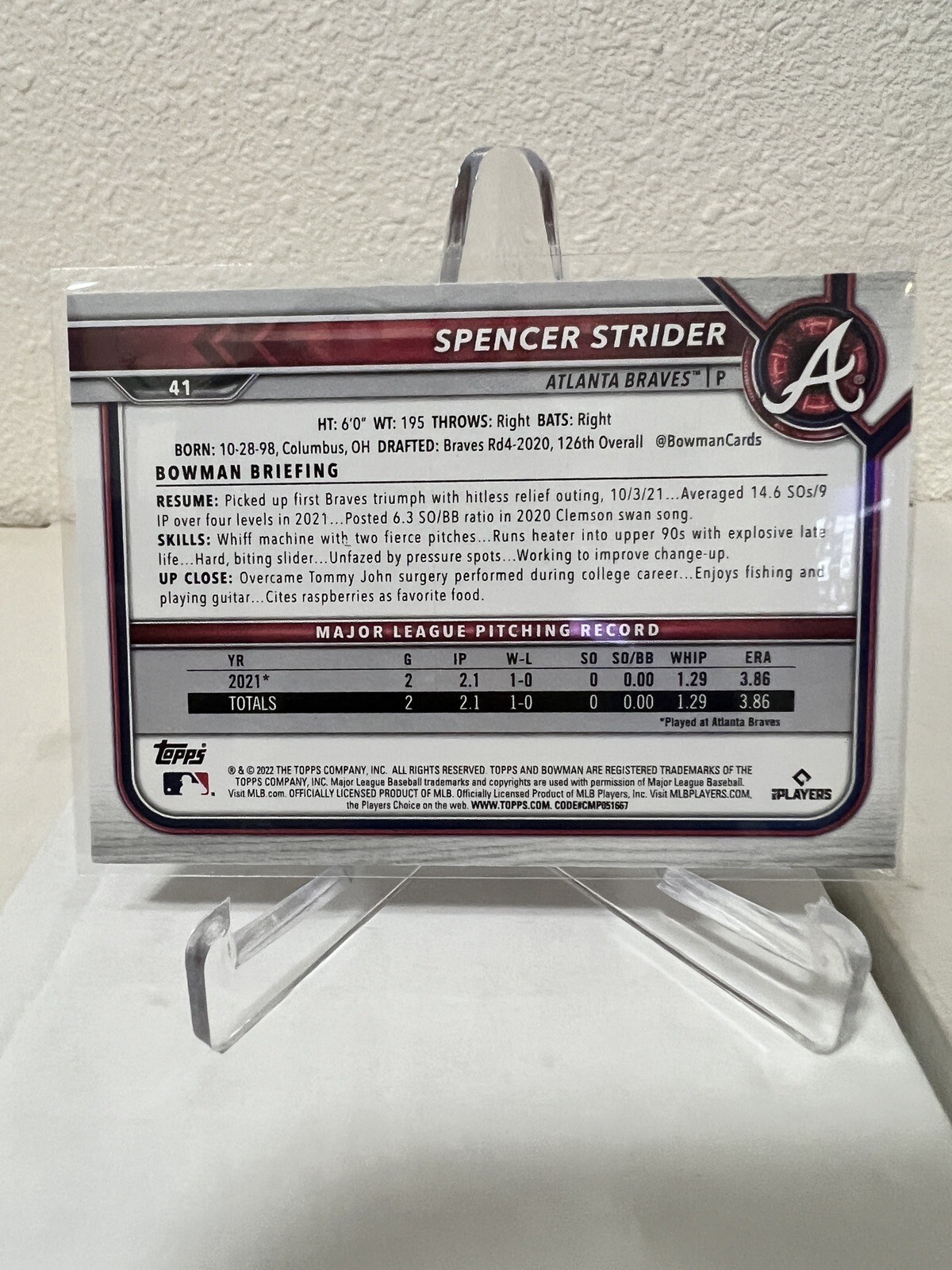 2022 Bowman - #41 Spencer Strider (RC) | eBay