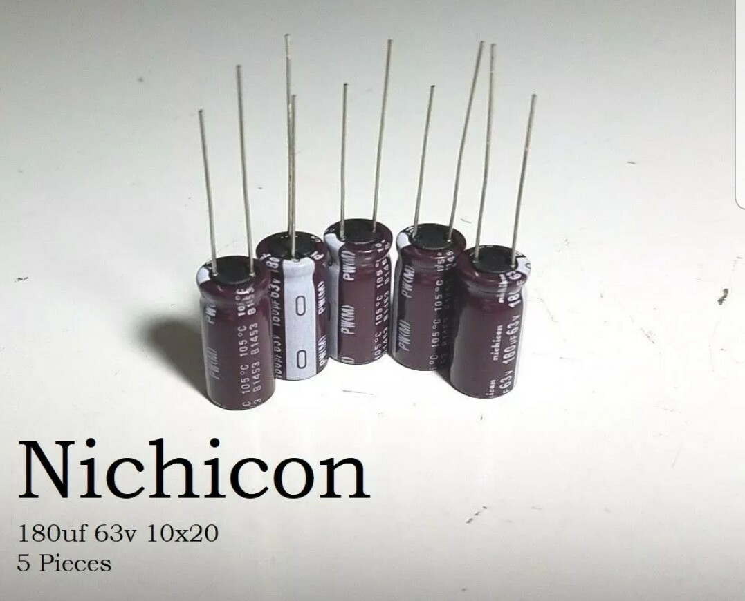 : NEW : Nichicon 180uf 63v 10x20 Capacitors : 5 pieces | eBay
