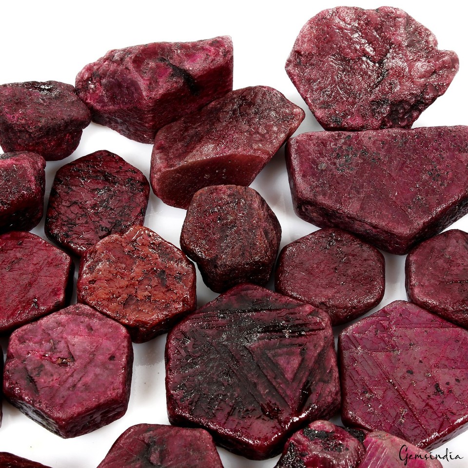 3Kg Natural Red Ruby Rough 28-50mm Huge Loose Wholesale Raw Uncut ...