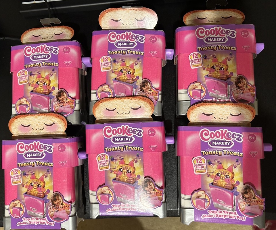 ALL 6 New Series Cookeez Makery Toasty Treatz Toaster Plush SEALED Fast ...