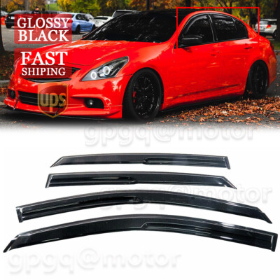 For Infiniti G35 G37 G25 Sedan JDM-Mugen Style Window Visor Rain Guard ...