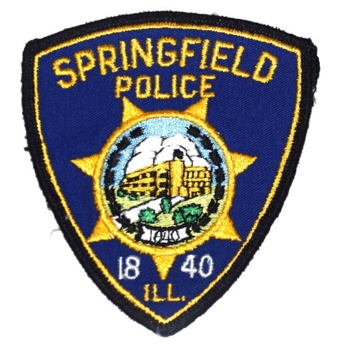SPRINGFIELD ILLINOIS IL Sheriff or Police Patch VINTAGE OLD CHEESECLOTH ...