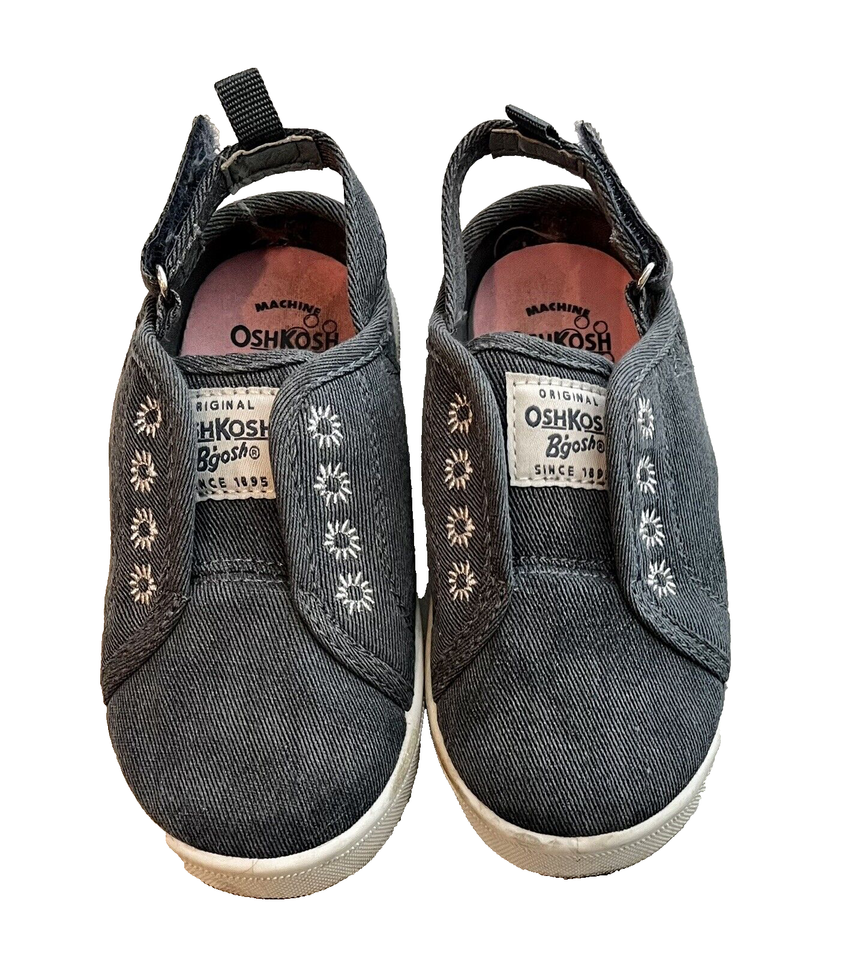 Osh Kosh B'gosh Girls' Toddler Blue Denim Back Strap Slip On Shoes Size ...