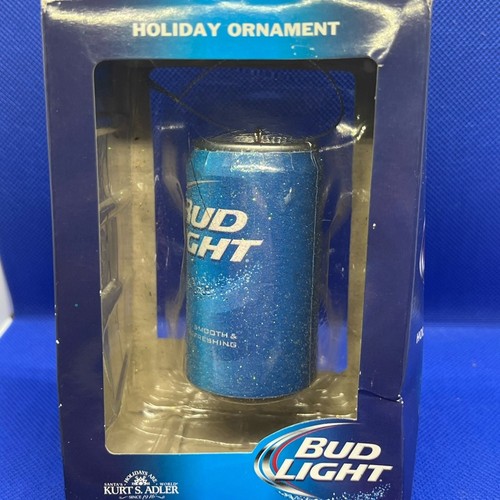 Bud Light Holiday Ornament 2014 Anheuser Mini Bud Light Can Glittery ...