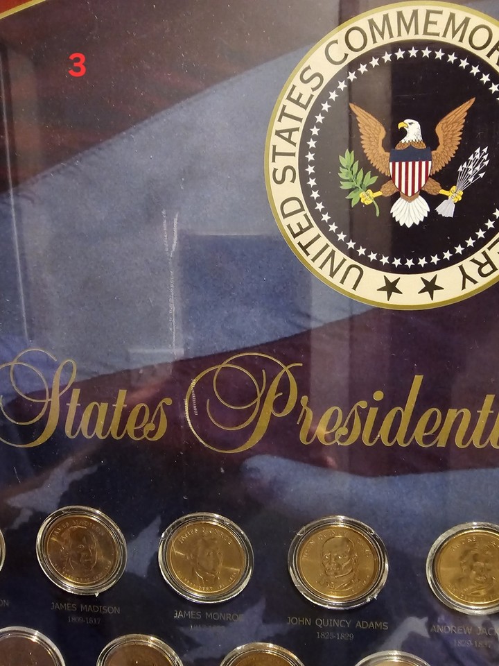 Framed United States Presidential 41 Dollar Coin Collection- US ...