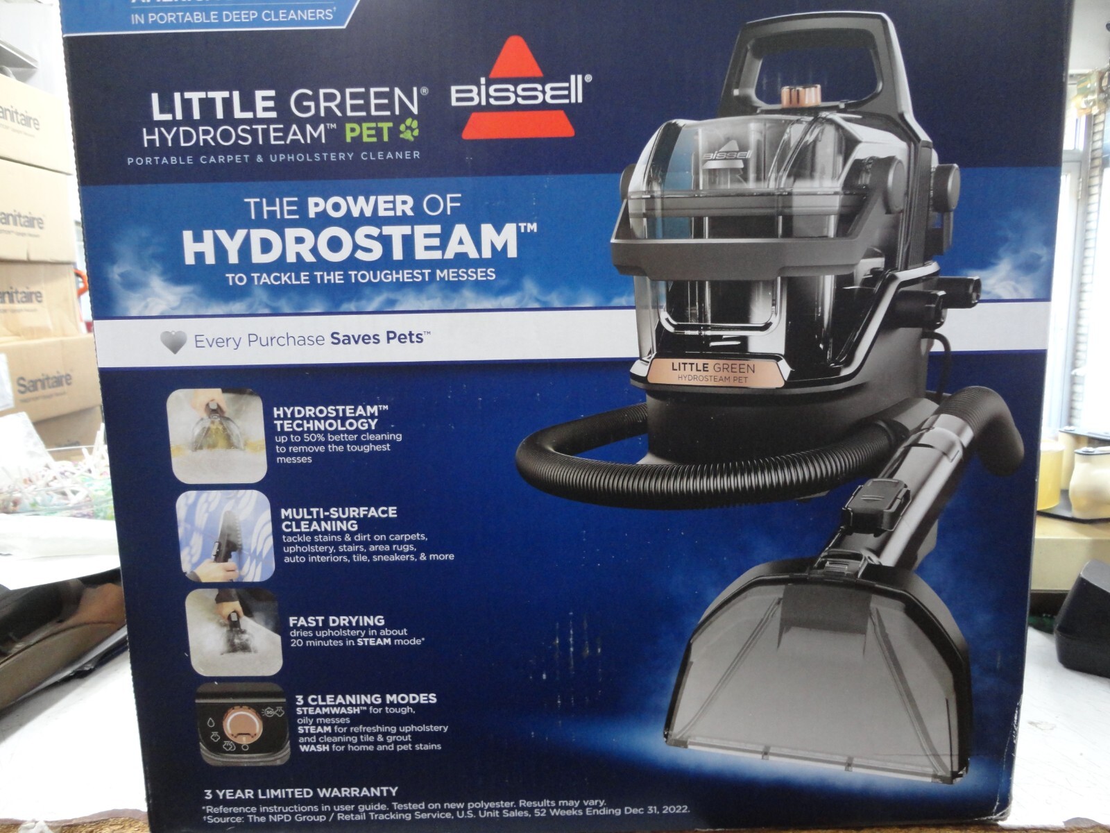 BISSELL Little Green Hydrosteam Pet Portable Carpet Cleaner - New | eBay